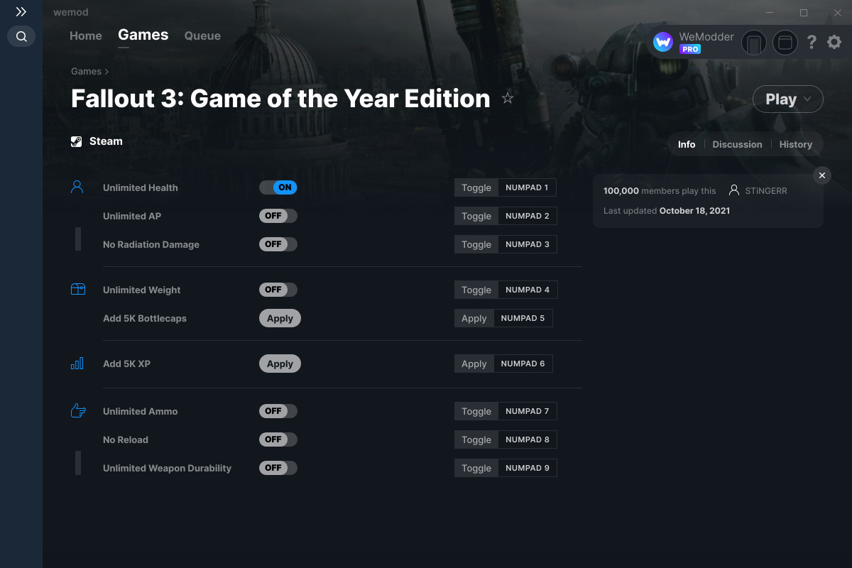 Fallout 3: Game of the Year Edition Cheats and Trainer for Steam ...